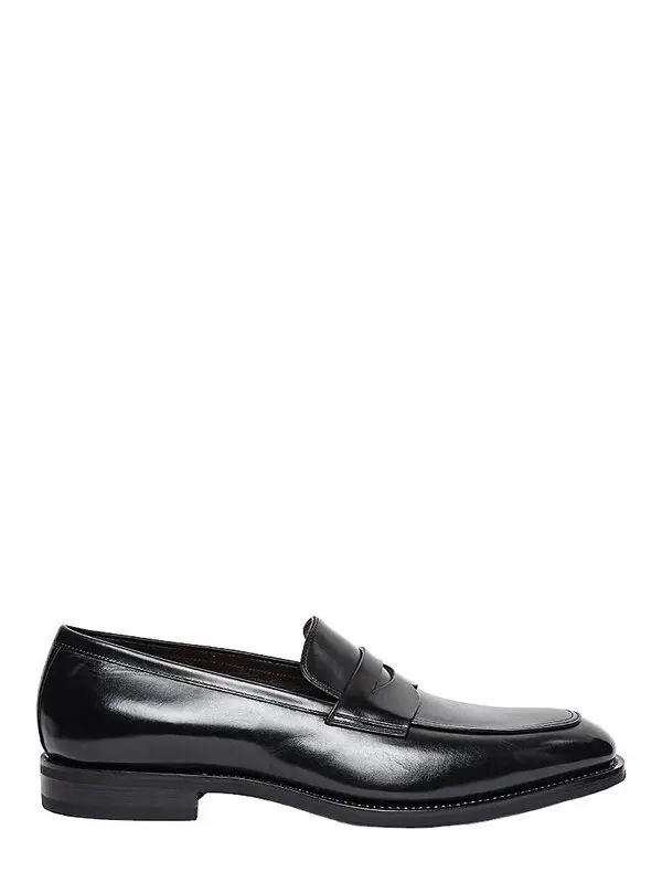 Santoni Adrian Penny Loafers - Black