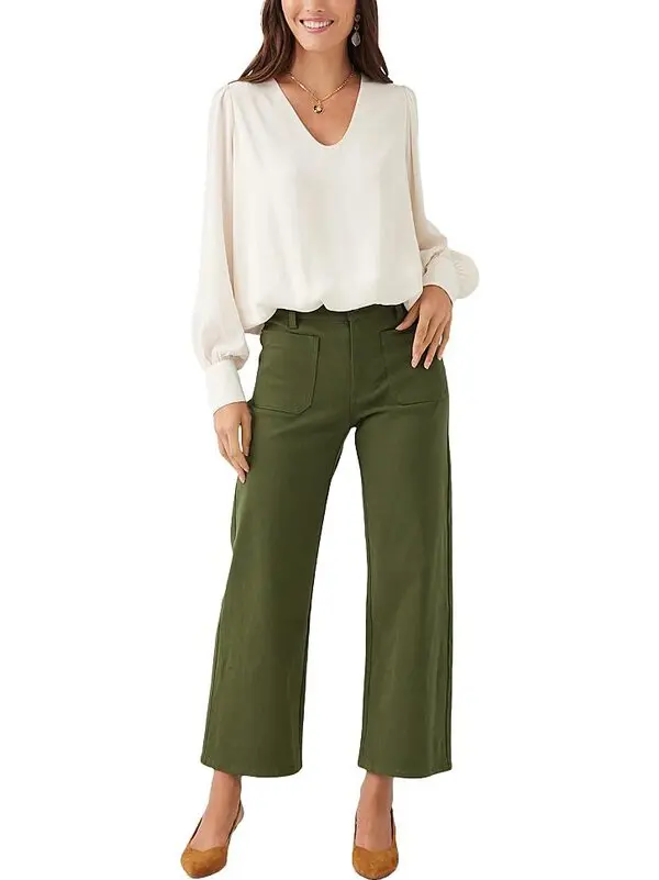 Karen Kane Lauren Ankle Flare Pants - Olive