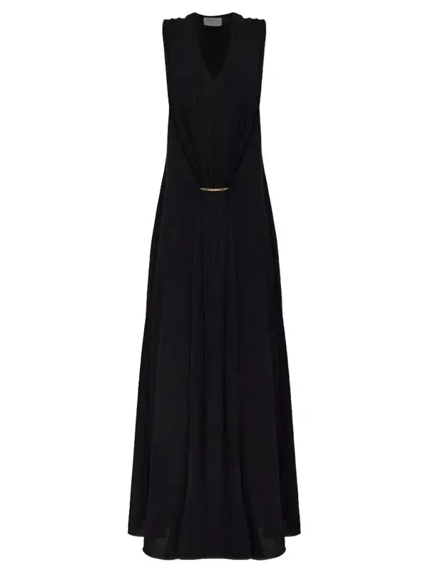 Sportmax Fervida Draped Sleeveless Dress - Black