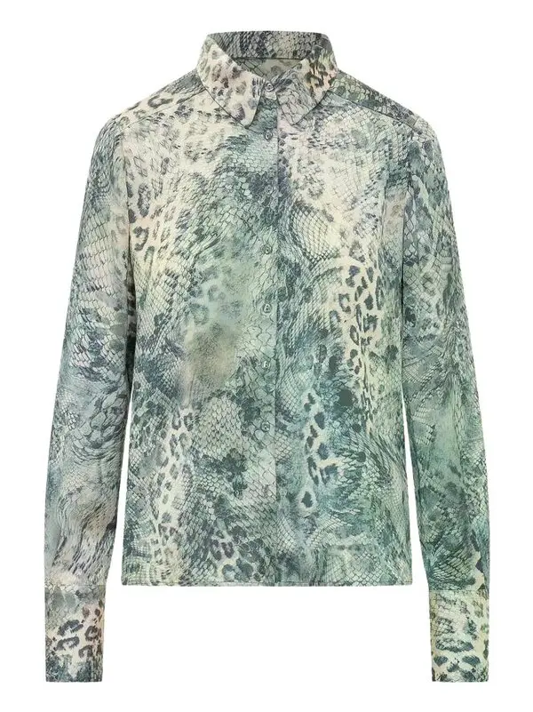 Ba&sh Cornelia Animal-print Shirt - Blue