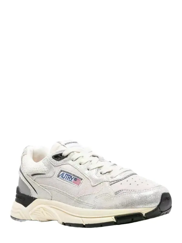 AUTRY Hyperway Panelled Leather Sneakers - Silver