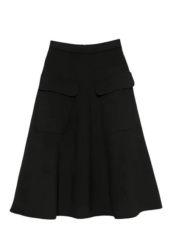 PSOPHIA A-line Midi Skirt - Black