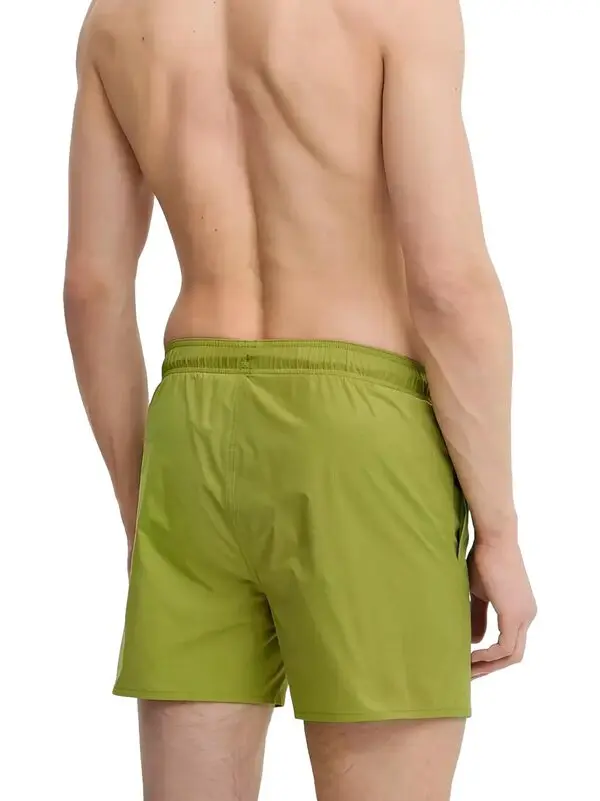 Armani Exchange Logo Patch Swim Shorts - Green