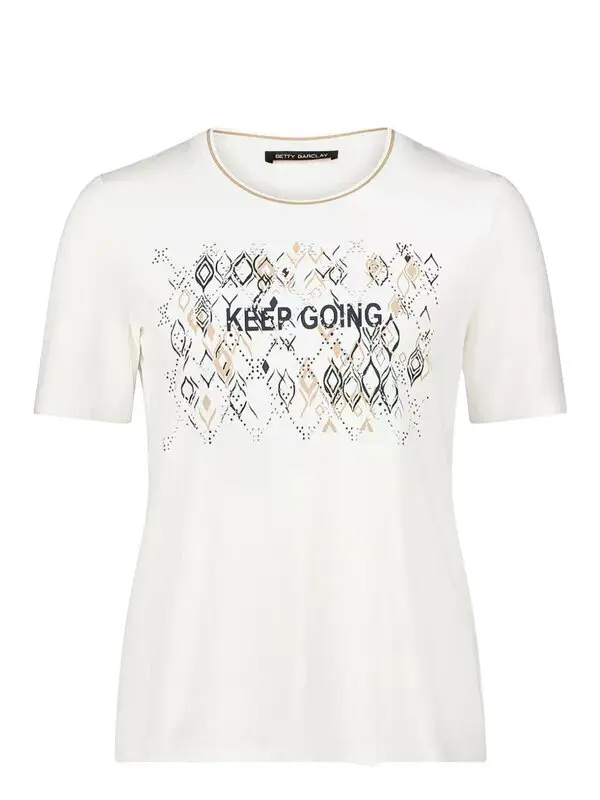 BETTY BARCLAY Graphic Print T-shirt - Neutrals