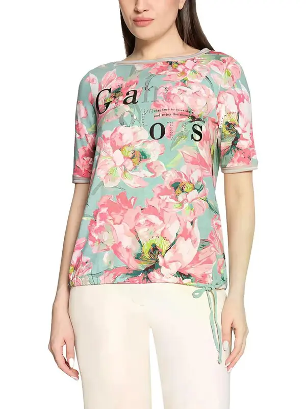BETTY BARCLAY Floral Print T-shirt - Blue