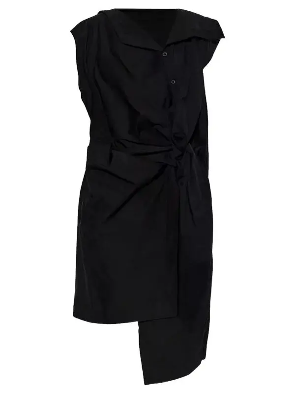 Issey Miyake Asymmetrical Twisted Dress - Black