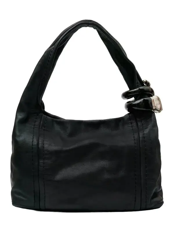JIMMY CHOO Saba Leather Handbag - Black