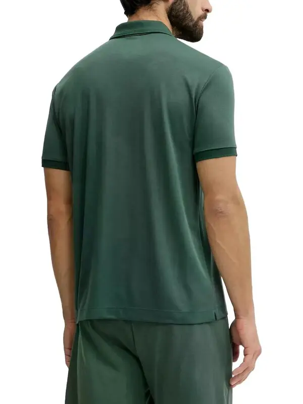EA7 Logo-patch Short-sleeve Polo Shirt - Green