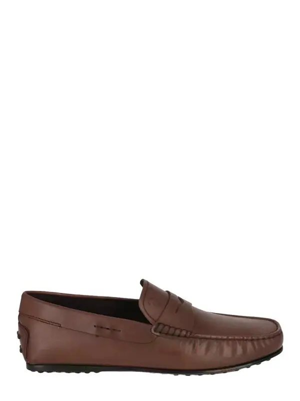 TOD'S Gommino Leather Loafers - Brown