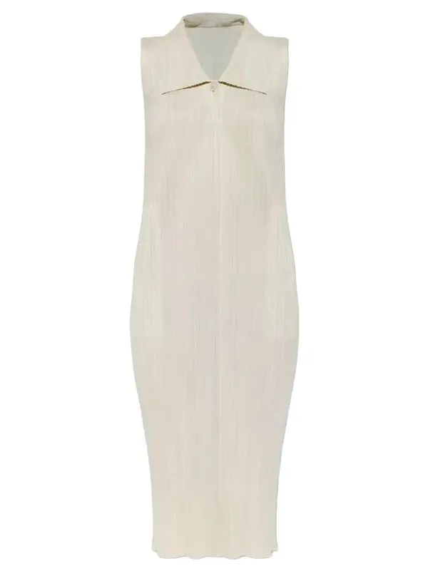 Issey Miyake Sleeveless Midi Dress - Neutrals