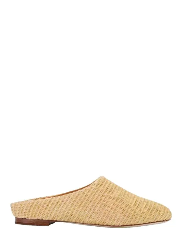 SIMONMILLER Riad Raffia Mules - Neutrals
