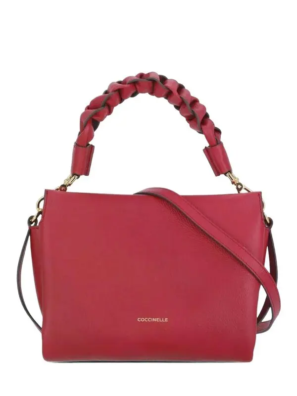 COCCINELLE Pebbled Leather Shoulder Bag - Red