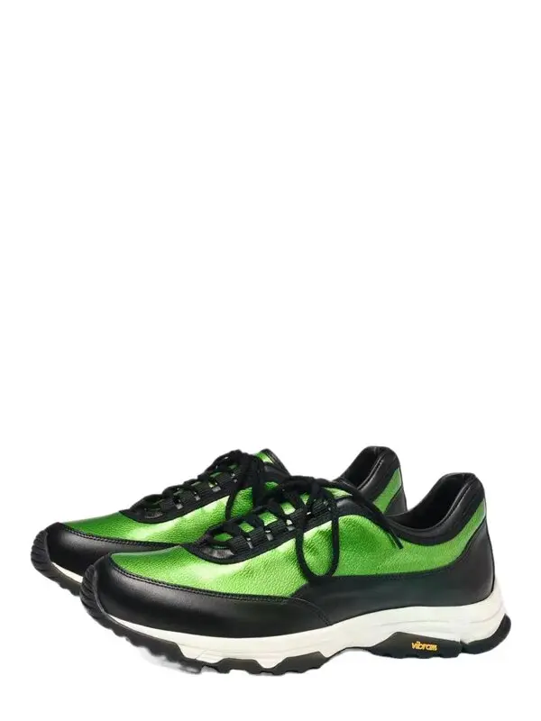 Our Legacy Poseidon Panelled Leather Sneakers - Green