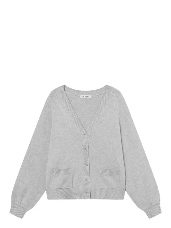 SOSUE Bella V-neck Cardigan - Grey