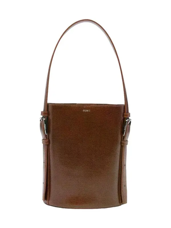 Coperni Lizard-effect Shoulder Bag - Brown