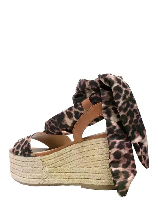Liu Jo Leopard-print Wedge Sandals - Neutrals