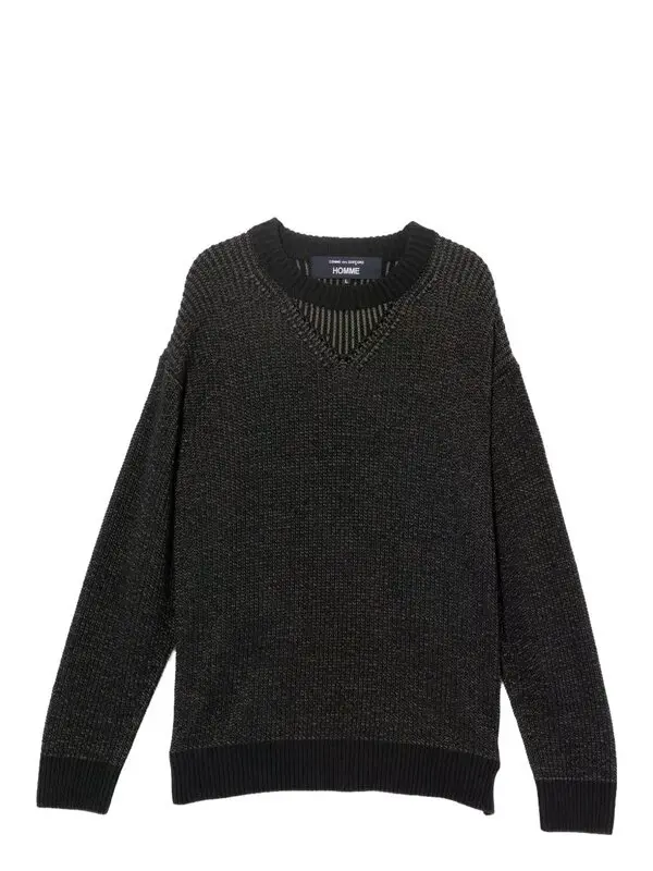Comme Des Garçons Chunky Crew Neck Sweater - Blue