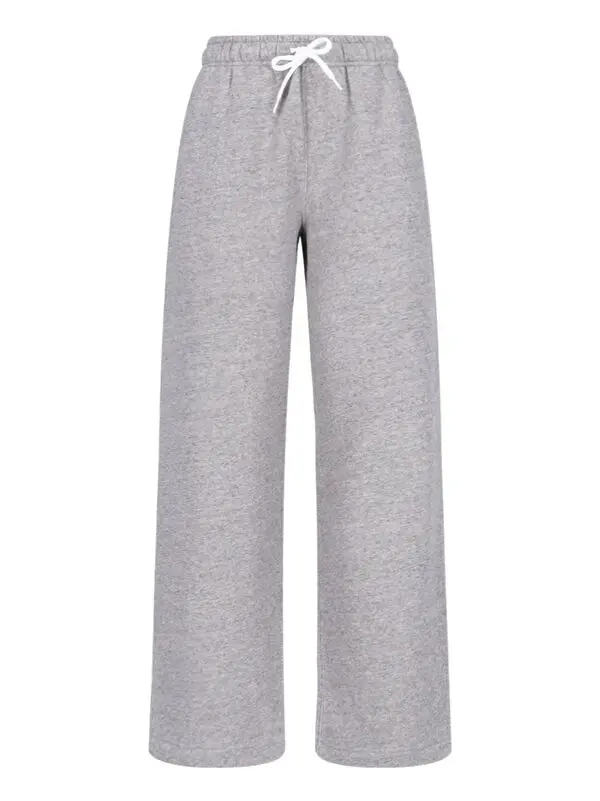 Polo Ralph Lauren Embroidered Logo Wide Leg Drawstring Pants - Gray