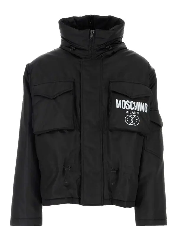Moschino Drawstring Padded Jacket - Black