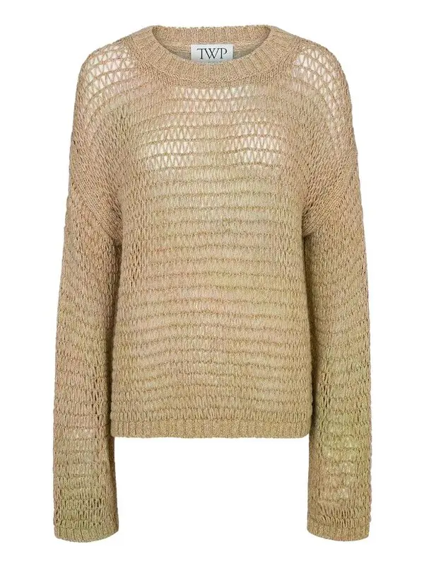 TWP Open Range Ribbed Hem Sweater - Brown