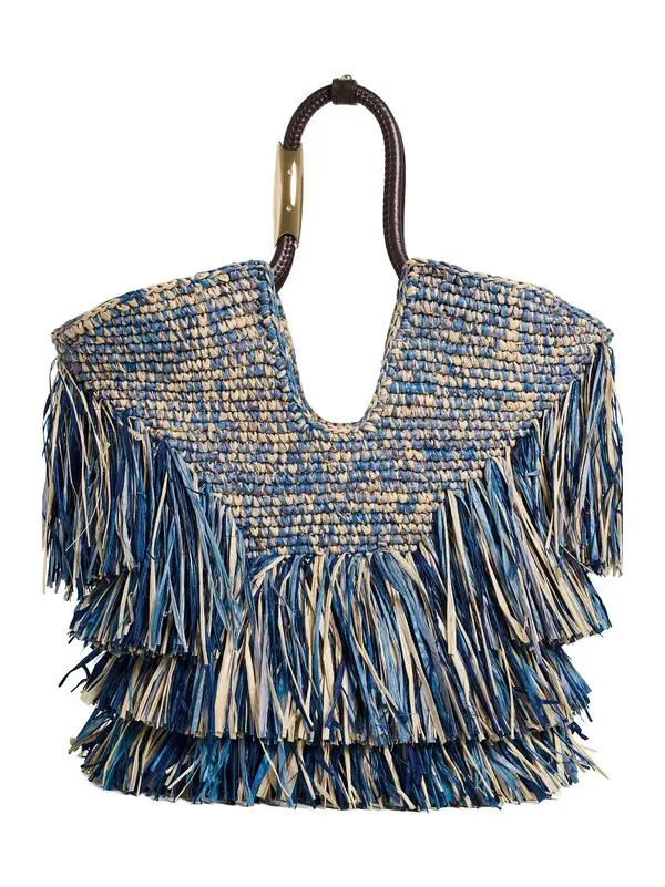 Zimmermann Small Fringe Tote - Denim Blue
