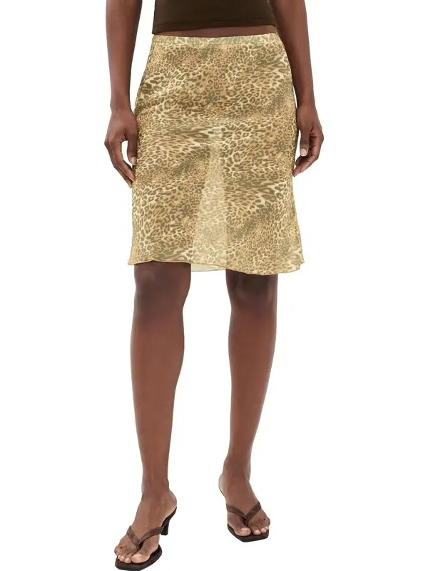 Lioness Shoreline Midi Skirt - Leopard