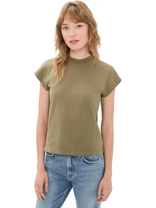 AGOLDE Bryce Cap Sleeve Tee - Hamoa