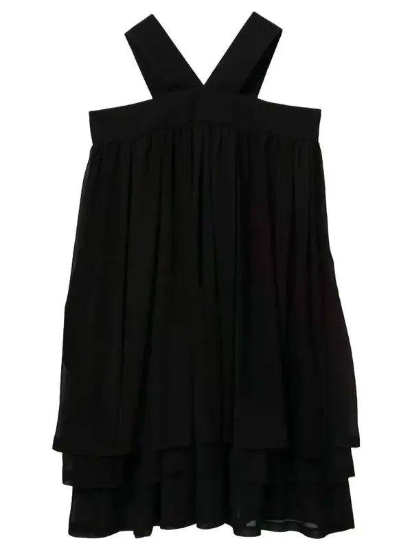 Comme Des Garçons Gathered Midi Dress - Black