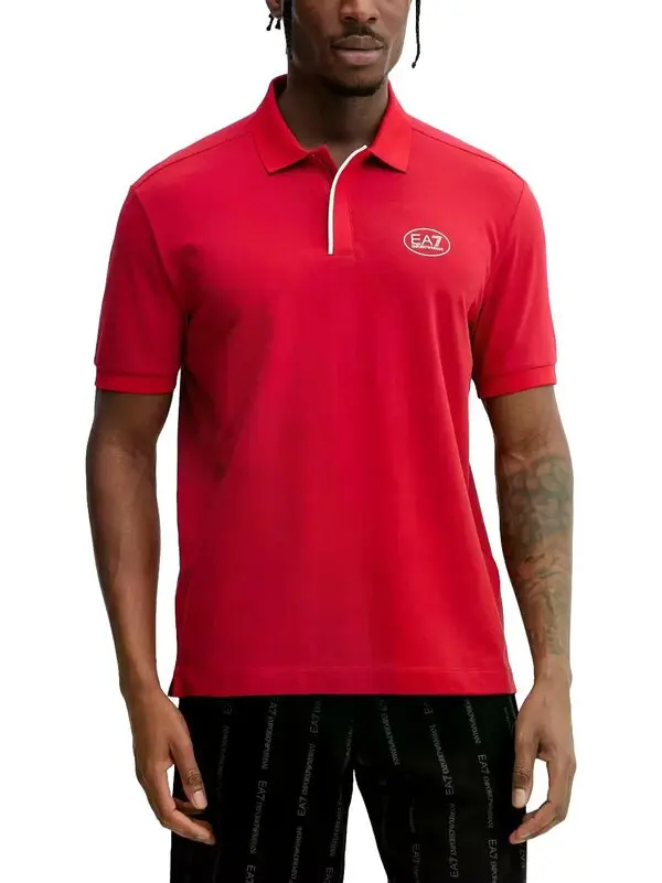 EA7 Logo-patch Polo Shirt - Red