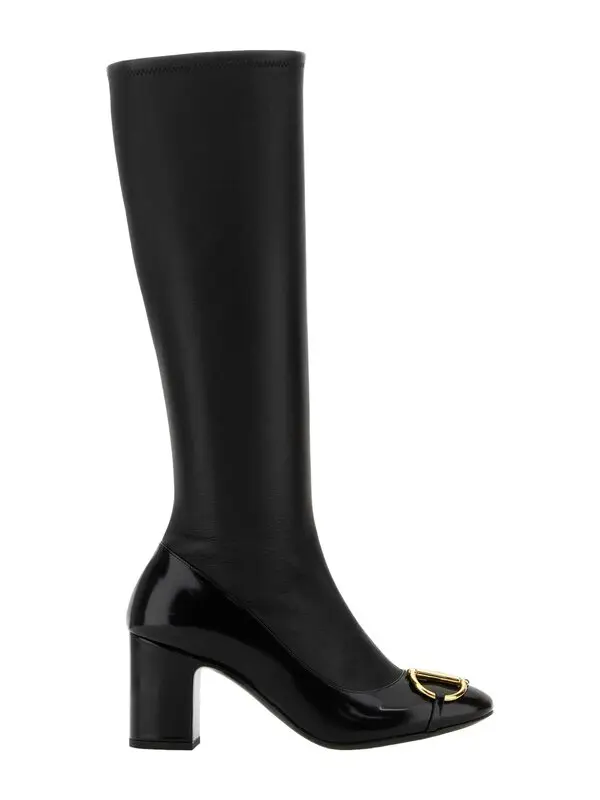 Gucci Leather Boots With Horsebit Detail - Black