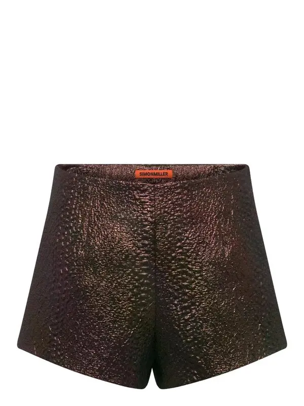 SIMONMILLER Metallic Mini Shorts - Brown