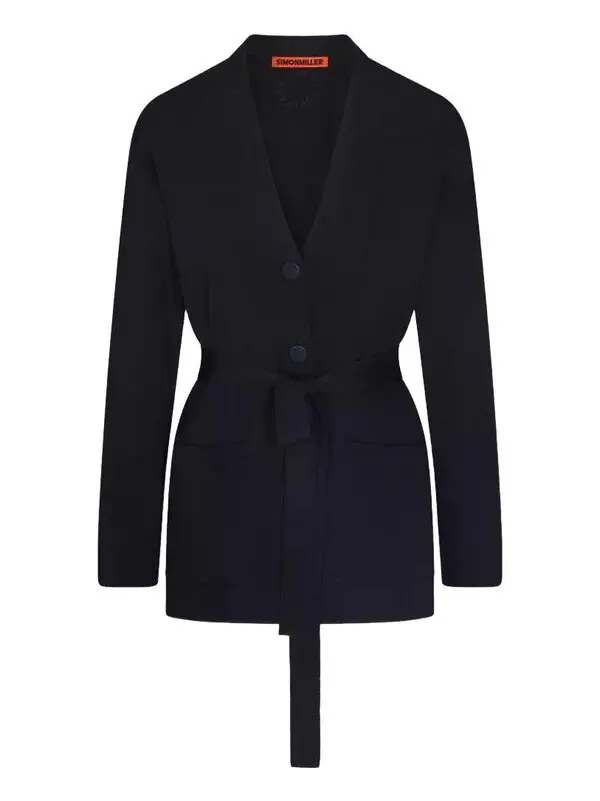 SIMONMILLER Max Belted Cardigan - Black
