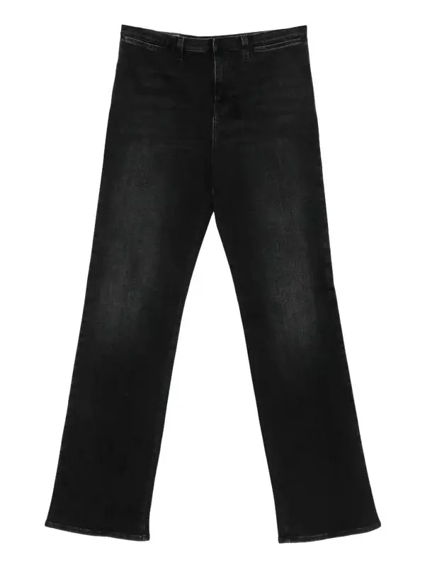 Gucci Web Stripe Wide-leg Jeans - Black