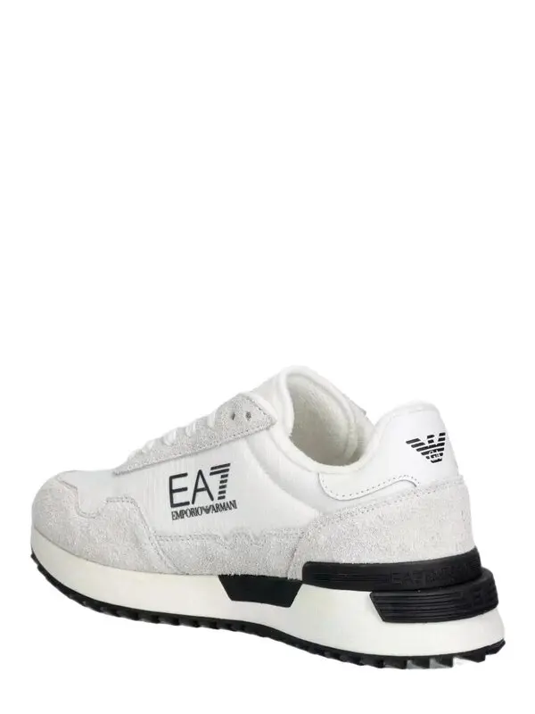EA7 Logo-print Panelled Sneakers - White