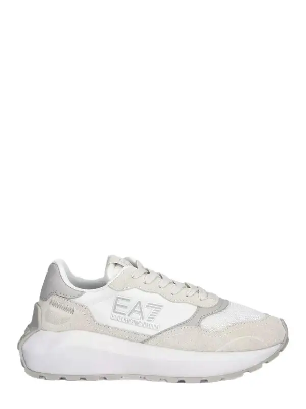 EA7 Panelled Logo Sneakers - Neutrals