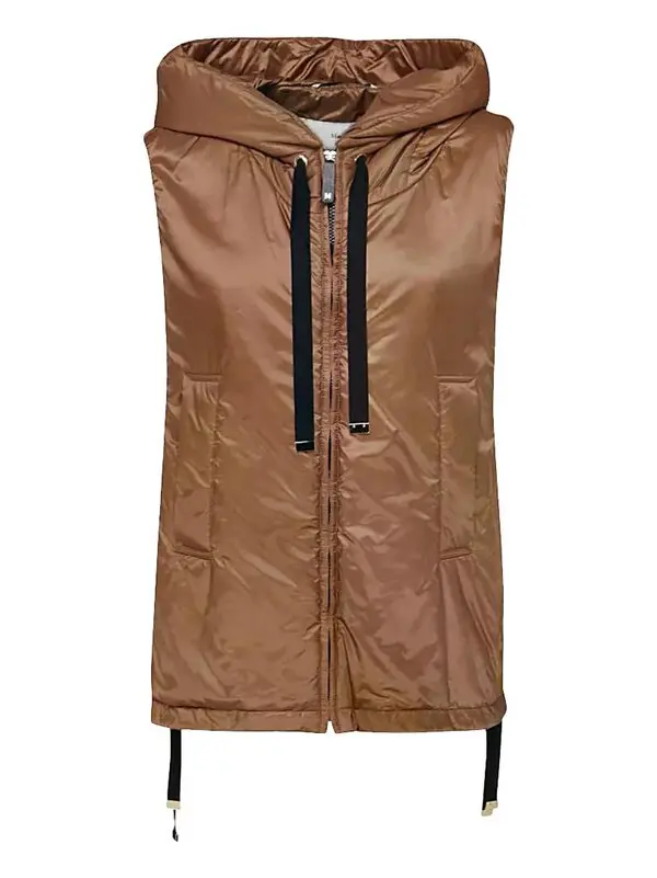 Max Mara The Cube Hooded Gilet - Brown