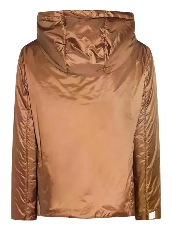 Max Mara Hooded Zip-up Coat - Brown