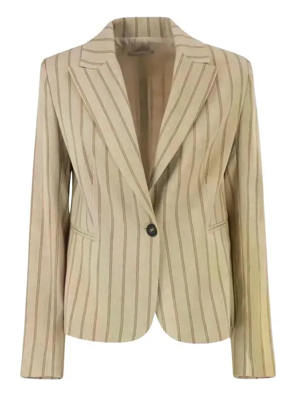 Antonelli Firenze Pinstripe Single-breasted Blazer - Neutrals