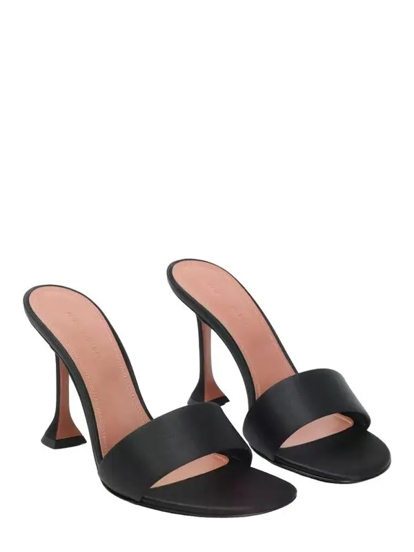 Amina Muaddi Andrea Slipper Sandals - Black