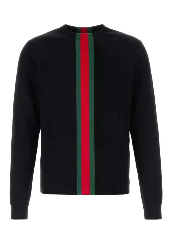 Gucci Web-stripe Sweater - Black