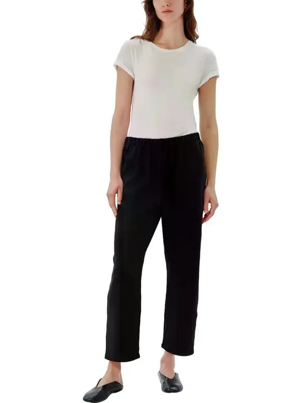 Another Tomorrow Fleece Track Pants - Black