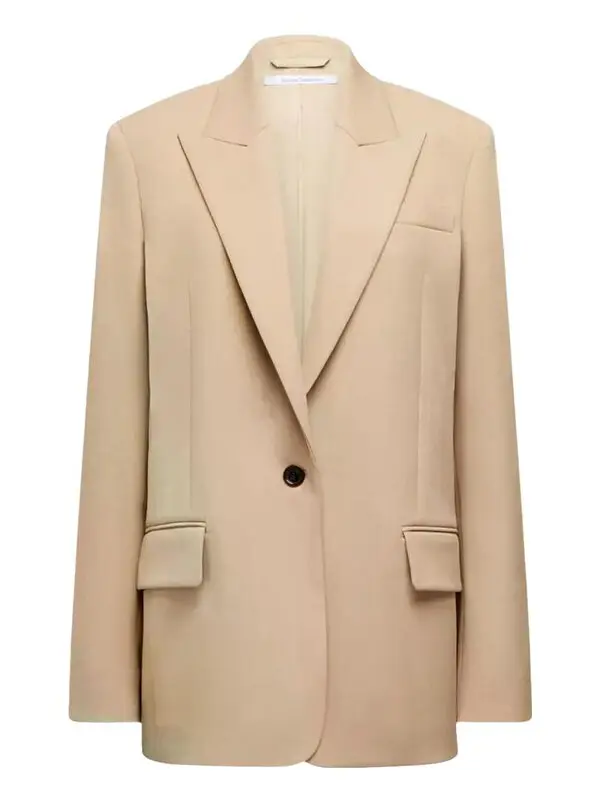 Another Tomorrow Oversized Peak-lapel Blazer - Neutrals