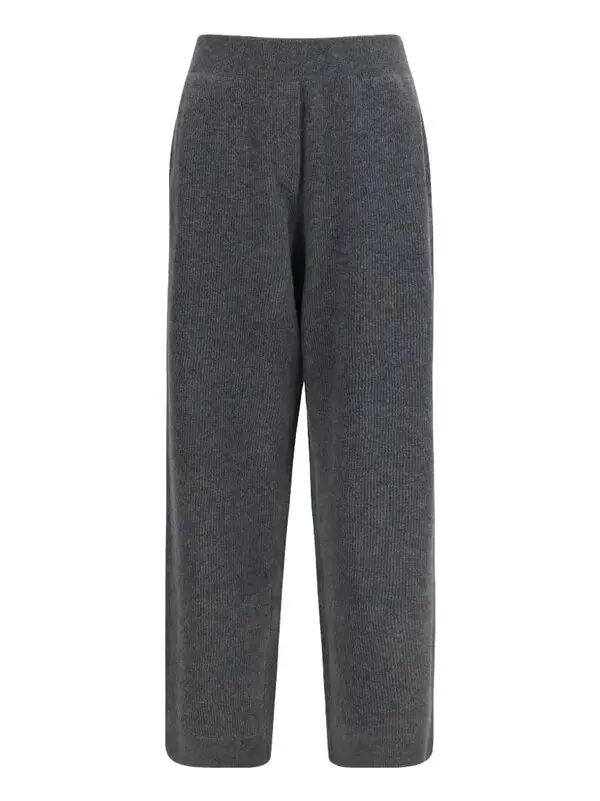 Brunello Cucinelli Ribbed Cashmere Trousers - Grey
