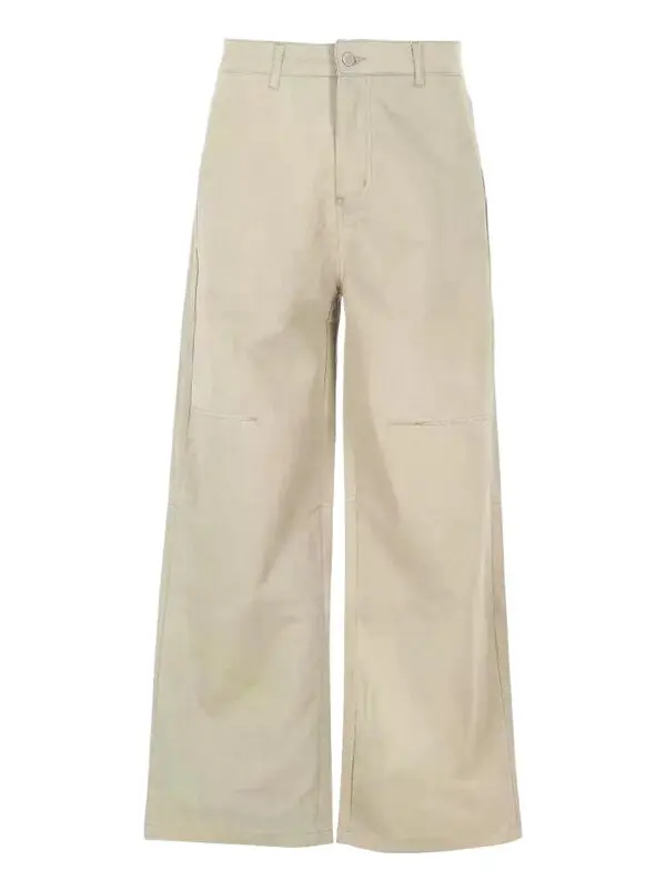 JAWS Scomodi Logo Embroidered Trousers - Neutrals