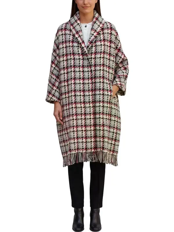 Ermanno Scervino Houndstooth Single-breasted Coat - Neutrals