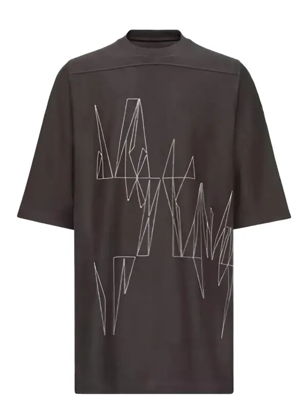 MONCLER + RICK OWENS Graphic Print T-shirt - Brown