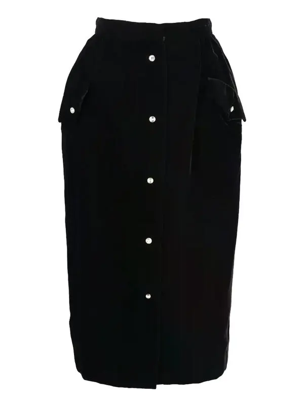 Valentino Garavani Button-up Midi Skirt - Black