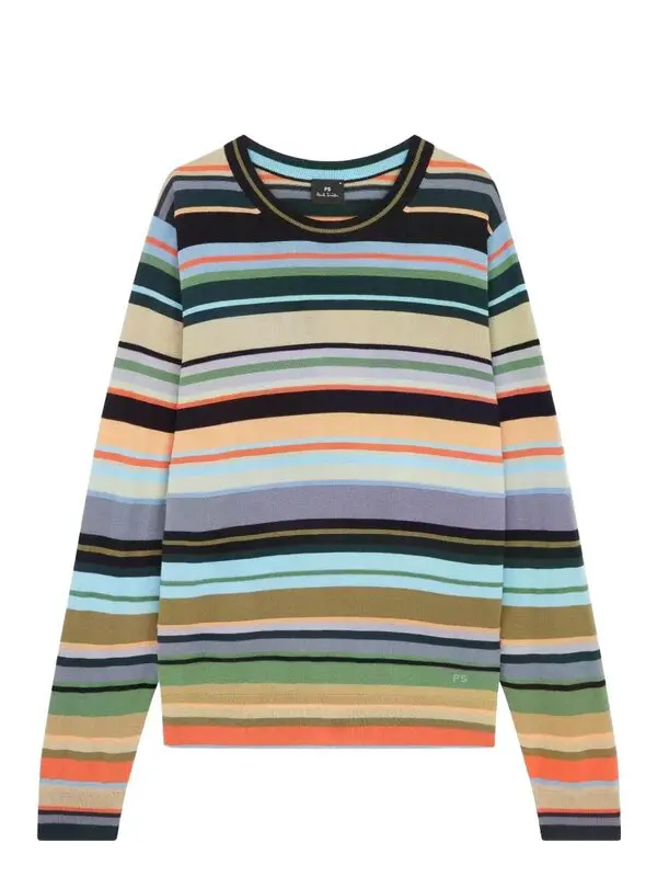 Paul Smith Signature Stripe Crew Neck Sweater - Black