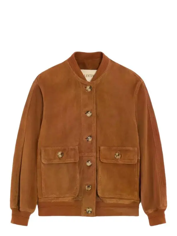 Valentino Garavani Suede Caban Jacket - Brown