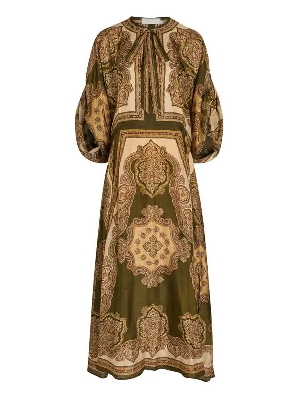 Zimmermann Mahon Printed Silk Midi Tunic Dress - Multicoloured